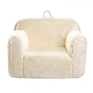 MOMCAYWEX Kids Snuggly-Soft Sherpa Chair, Cuddly Toddler Foam Chair for Boys and Girls, Cream
