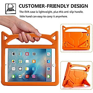 iPad Mini 6 Case for Kids : Safe Shockproof Protection for 8.3 inch Kid Proof + Ultra Lightweight + Comfort Grip Carrying Handle +Folding Stand-Orange