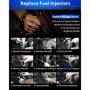 YZHIDIANF FJ817 Fuel Injectors Fits For:-Ford 2005 2006 2007 F150 F250 F350 Expedition Super Duty 5.4, For:-Lincoln Mark LT Navigator 5.4L, 5C3Z9F593DA 8S4Z9F593A 5C3Z-DC ​(8 Pcs)