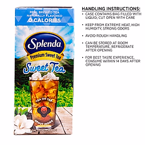 SPLENDA Premium Sweet Tea On Tap, 1 Gallon Bag In Box Ready to Drink Liquid, Sweet Tea, 128 Fl Oz