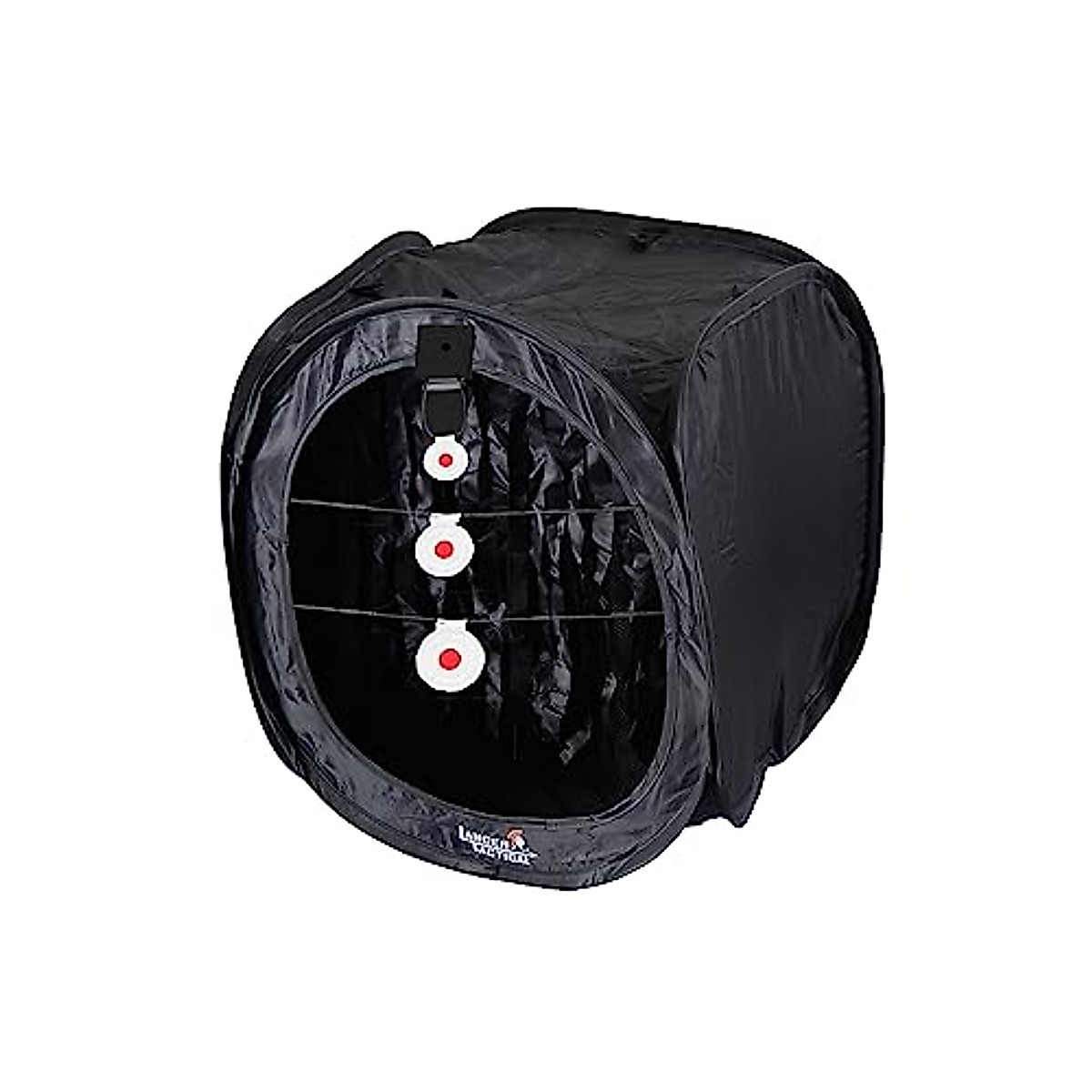 Lancer Tactical Portable Airsoft Target Tent-Black-Non Lethal BB Shooting Target (Black Large, Double Nylon Polyester w/ 3 Targets)