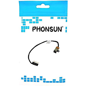 PHONSUN DC Power Jack Port Socket Slot in Cable Replacement with Wire Harness for Dell Inspiron 15 17 5000 5565 5567 P66F P66F001 5767 P32E P32E001 0R6RKM R6RKM DC30100YN00 DC30100ZM00 BAL30_DC_Cable