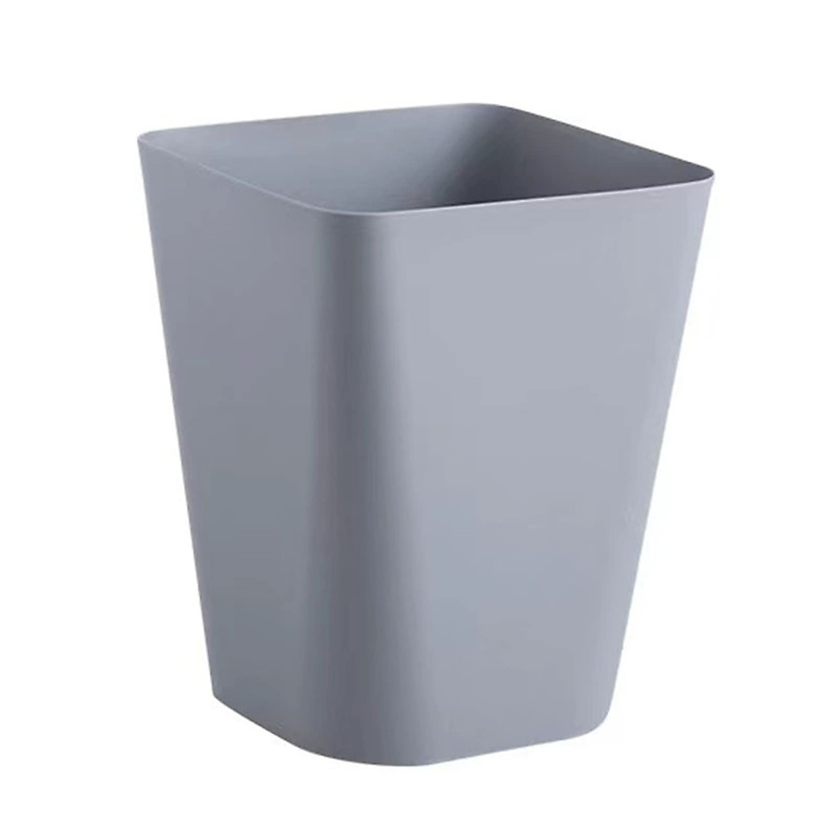 Yirepny Trash Can, Garbage Can, Simple Style Square Garbage Bin, Kitchen Waste Bin Storage Bucket Home Improvement for Cupboard, Bedroom, Bathroom, Living Room, Office, Camping Grey L