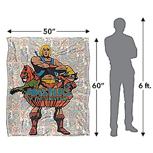 Masters of The Universe Heroes Officially Licensed Silky Touch Super Soft Throw Blanket 50" x 60"