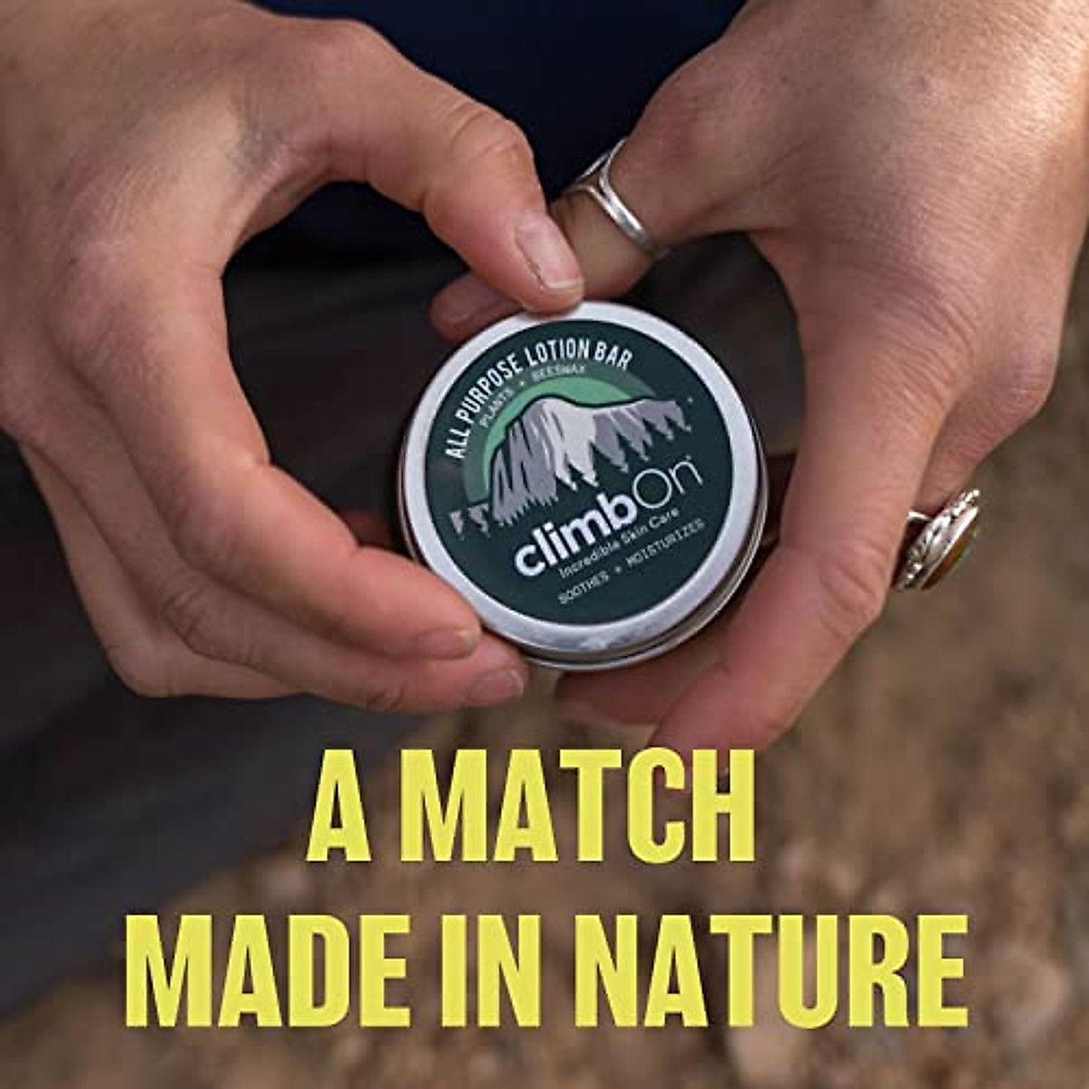 climbOn All Purpose Lotion Bar | Organic Body Lotion for Dry Skin | Body Moisturizer | Lavender Lotion Made From Plants and Organic Beeswax | Eco-Friendly and Plastic-Free Lotion | Original Scent