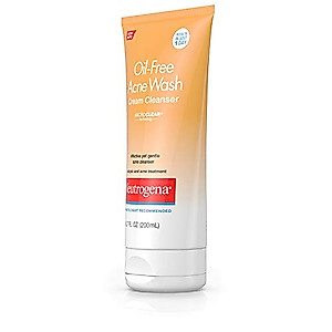 Neutrogena Oil-Free Acne Face Wash Cream Cleanser with Salicylic Acid, Non-Comedogenic Acne-Prone Skin Cleanser, 6.7 fl. oz