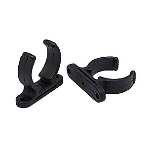 Seachoice Boat Hook Clips, Reinforced Nylon, Black, Pack of 2