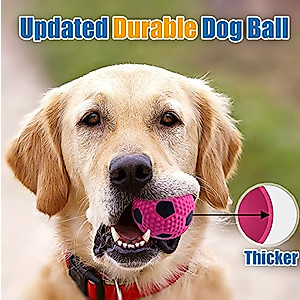 Wieppo Soft Squeaky Dog Ball 2.56”, Latex Squeaky Dog Toys for Medium Dogs and Small Dogs to Fetch, Chase 3pcs