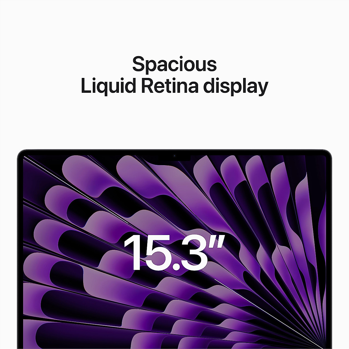 Apple 2023 MacBook Air Laptop with M2 chip: 15.3-inch Liquid Retina Display, 8GB Unified Memory, 512GB SSD Storage, 1080p FaceTime HD Camera, Touch ID. Works with iPhone/iPad; Space Gray