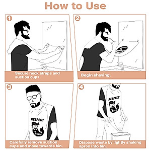 Beard Bib Men Shaving Gifts: Cool Gadgets Stocking Stuffers for Husband Him Boyfriend Dad Christmas Birthday Fathers Day Ideas, Trimming Hair Apron Trimmer Catcher Cape for Sink Trim Shave Accessories