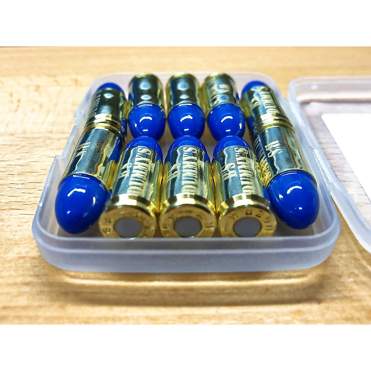 B's Dry Fire Snap Caps - A.K.A. B's Dummy's - Dummy 9mm Luger Training Caps (10 Pack) (Blue Brass)