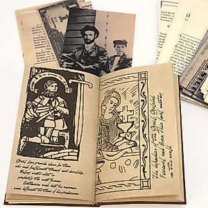 Litdevil Grail Diary Indiana Journal, Indiana Grail Diary, Indiana Grail Diary Props Toys, Vintage Leather Journal Classic Movie Prop Gifts