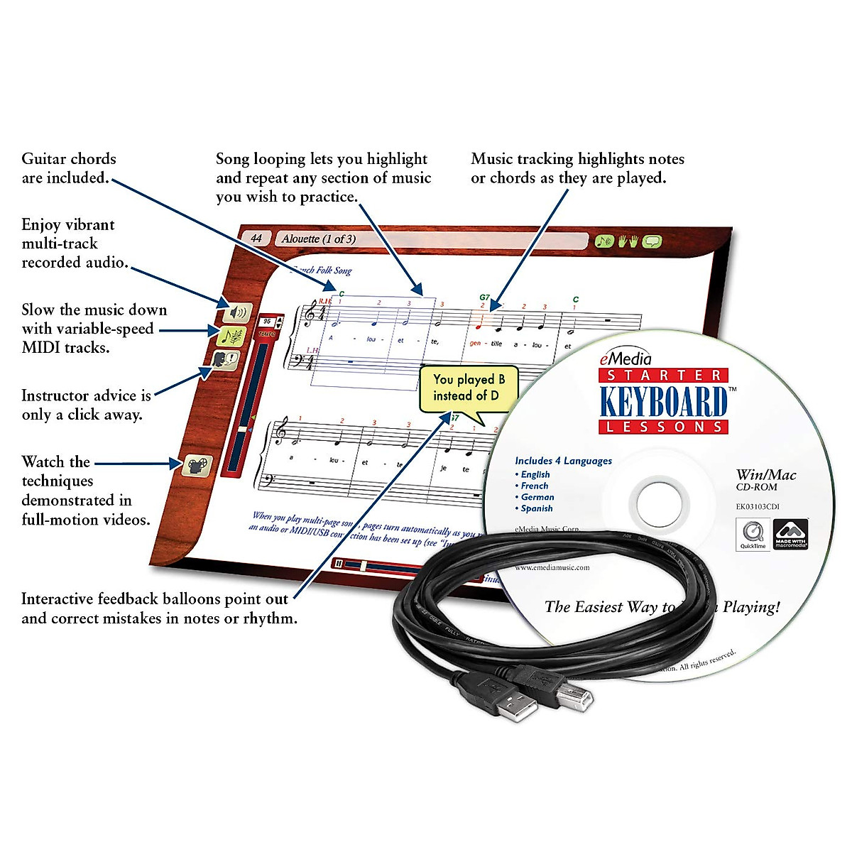 Yamaha PSR-EW310 EPS 76-Key Educational Keyboard Pack with Power Supply, X-Style Stand, Headphones, USB Cable, and Instructional Software, YAM PSREW310
