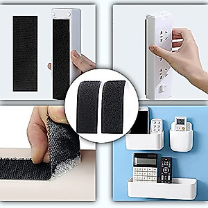 15Pcs Professional Self Adhesive Hook and Loop Sticky Back Fastener, Double-Sided Fasten Interlocking Tape for Home and Office Use, 1.2 x 4.7 Inch