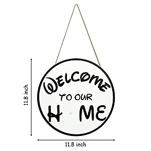 19Pcs Mouse Seasonal Interchangeable Welcome Door Sign Welcome to Our Home Hanging Signs Wooden Round Decorative Plaques Set for Autumn Halloween Thanksgiving Christmas Home Porch Decor