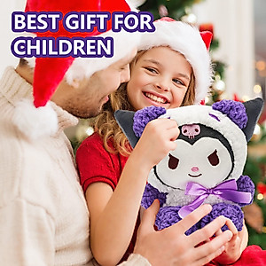 NGCJZF Kawaii Plush Toys,10-inch Cute Plush, Cartoon Plush Dolls, Anime Stuffed Animals Plush Figure Toy, Gifts for Girls Kids Fans (Purple)