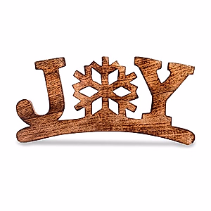 Earthly Home Christmas Joy Sign Rustic Tabletop, Rustic Home Décor, Bowknot Farmhouse Wooden Decorative Sign, Holiday Xmas Display Box Sign Decoration Gift