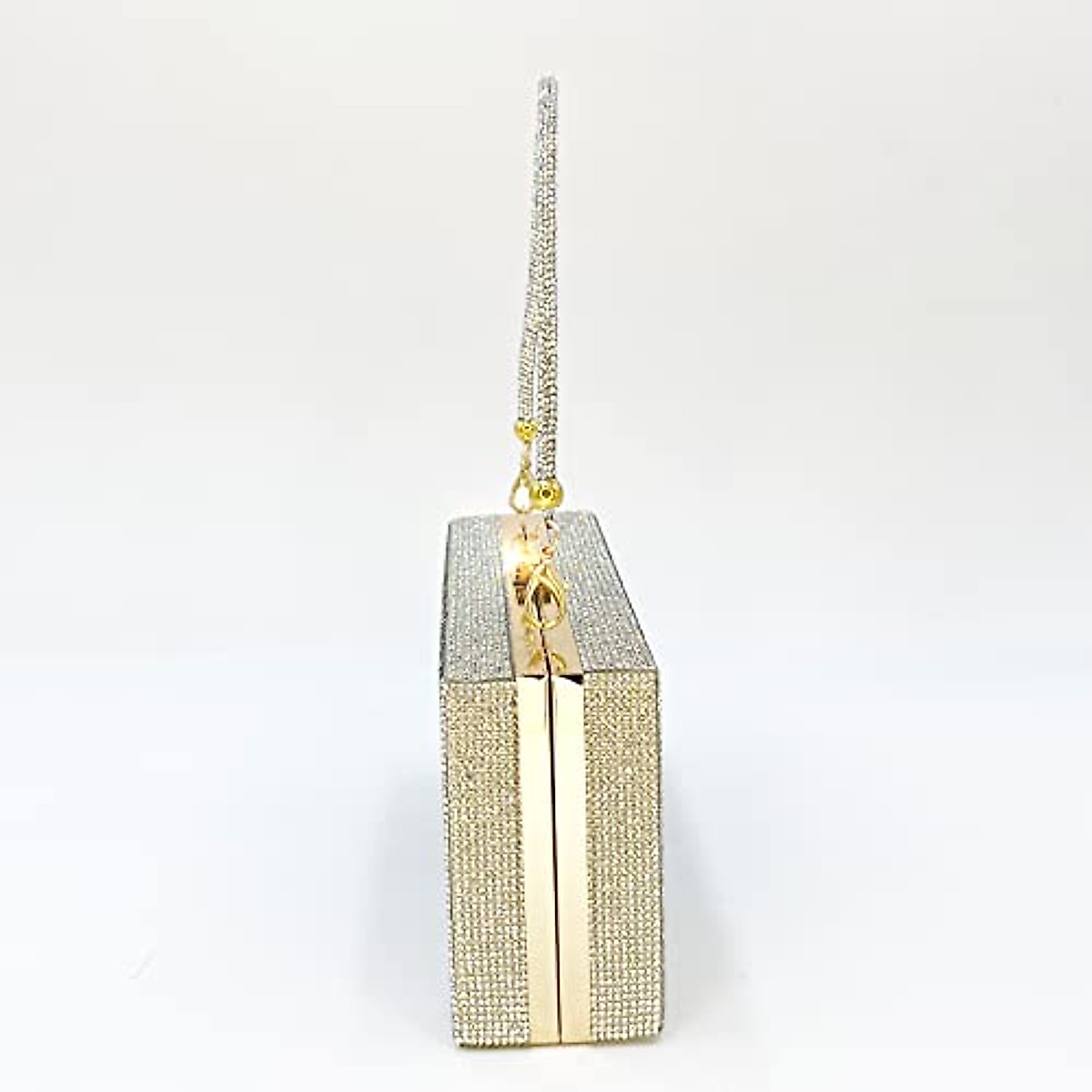 pearl&she Diamond Women Evening Handbags Purse Minaudiere Clutch Bag,Stack of Cash Dollars Crystal Clutch Purses (Sliver Poker)