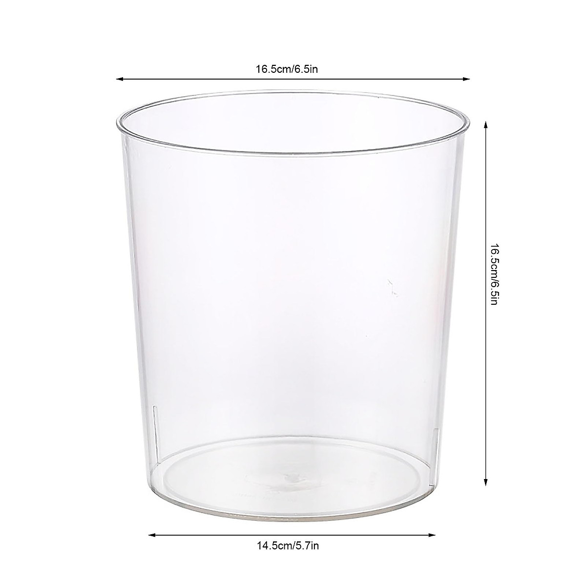 HarmonyBliss Transparent Clear Plastic Garbage Bin Large Capacity Wastebasket for Bathroom Kitchen Bedroom Office (29x20cm/11.4x7.9in), HarmonyBlissuaesf5981g-11