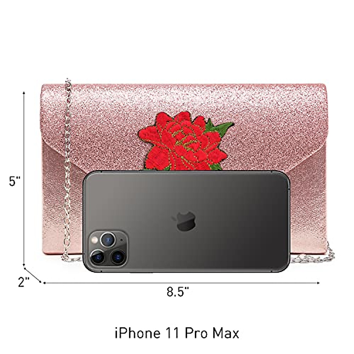 Dasein Women Floral Evening Bags Clutch Purses Handbags for Wedding Party Prom Formal Dressy Purses(floral blue)