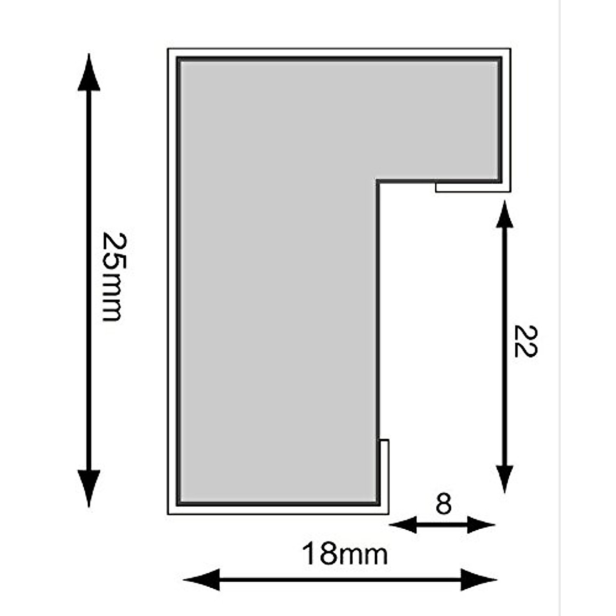 FRAMES BY POST Rio Picture Photo and Poster Frame, MDF Wood, White with Dark Grey Mount, 50 x 40 cm Image Size A3