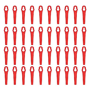 Fdit 40pcs Plastic Blade Set Replacement Blade for Cordless Grass Trimmer Strimmer