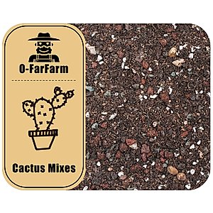 O-FarFarm Cactus Soil Potting Mix 1.1 LBS, Optimized PH Fast Draining with Added Nutrients, Perfect for Small Cactus Pots