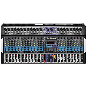 Berlingtone BR-20MX- 20 Channel Professional Bluetooth Studio Audio Mixer - DJ Sound Controller, USB MP3 Player, PC Recording,18 Microphone Jack, 48V Phantom Power, 24BIT Digital Effect, Unpowered