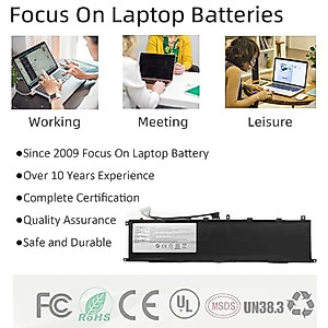 YXKC BTY-M6L Laptop Battery for MSI GS65 GS75 Stealth Thin 8SE 8SF 8SG 8RF 8RE 9RE 9SD 9SE 9SF 9SG, Modern 8RC P658SC WS65 9TM WS75 10TM, Creator 8RD 8RE P75 PS63 GS60 Series MS-16Q2 MS-16Q3 15.2V