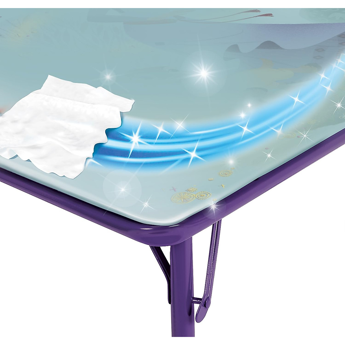 Disney's Wish Table & Chair Set for Toddlers 24-48M, Includes 1 Table & 1 Chair - Sturdy Metal Construction, Table: 20" L x 20" W x 16.4" H, Chair: 12" L x 11.6" W x 17.7" H - Weight Limit: 70 lbs