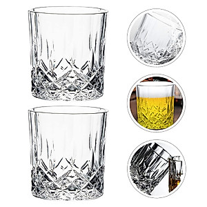 UPKOCH Crystal Whiskey Glasses Tumbler Set: 4Pcs Vintage Whiskey Glasses Whiskey Tumblers Crystal Glasses Cocktail Glass for Bar