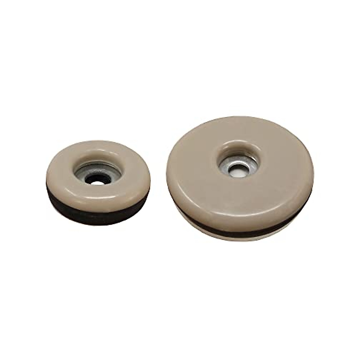 Shepherd Hardware 9471 1-Inch and 1-1/2-Inch Round, Adhesive Slide Glide Furniture Sliders, 20-Count,Tan