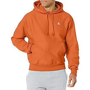 Champion mens Champion Men's Reverse Weave Pullover, Left Chest C Hooded Sweatshirt, Texas Orange-y06145, X-Small US