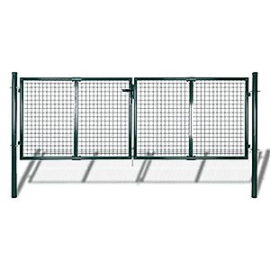 vidaXL Fence Gate Steel 120.5"x68.9" Green