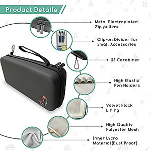 Stethoscope Case with Accessories – Essential School Supplies for Nurses, Medical Assistants – Includes Pen Light, Trauma Shears, Percussion Hammer, Steth ID Tag, Tape Measure, Multicolor Pen (Black)