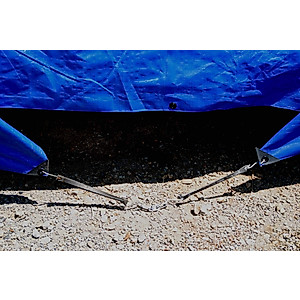 Lexar Industrial 12 pc Lag Screws 3/8 x 12 Tent Stakes Festival Kit with Chain Links and Washers