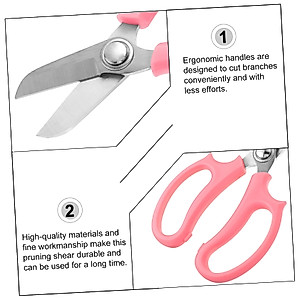 TEHAUX 2 Pcs Cutting Shears Floral Shears Garden Scissor Plant Shear Pole Pruning Shear Trimming Shear Florist Scissor Branch Cutter Loppers Grafting Scissors Stainless Steel Pp Plastic