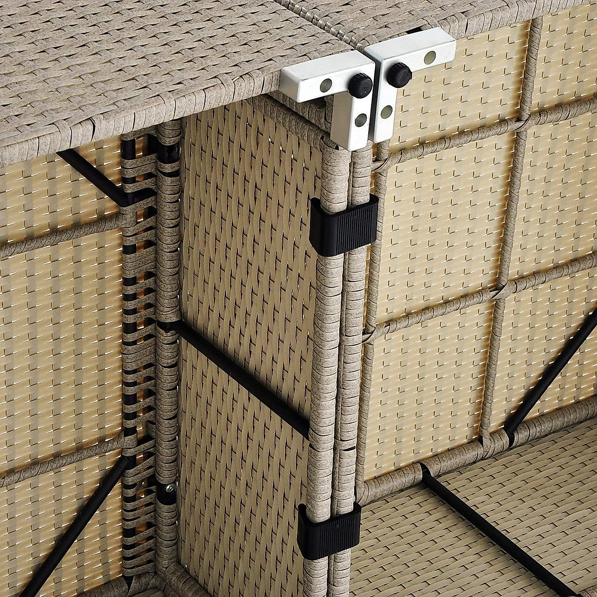 SUQ I OME 6 Pack of Outdoor Patio Wicker Furniture Clips Sectional Sofa Rattan Furniture Clamps Chair Fasteners,Connect The Sectional or Module Outdoor Couch Patio Furniture,1.74 inch