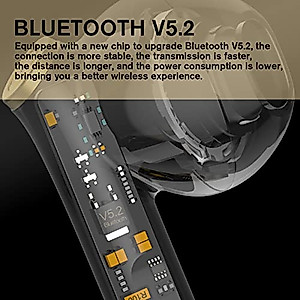 iKF Find Air4 Wireless Earbuds Bluetooth 5.2 Headphones with Charging Case Stereo Sound Touch Control Waterproof Built-in mic in-Ear Earphones 25-30 Hours for Sport Compatible iOS/Android White…