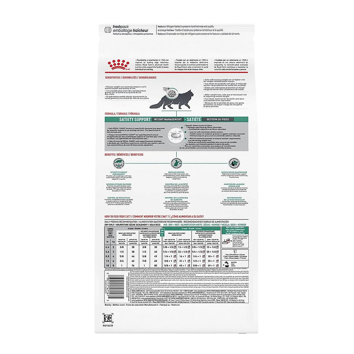 Royal Canin Veterinary Diet Feline Satiety Support Weight Management Dry Cat Food, 12 oz