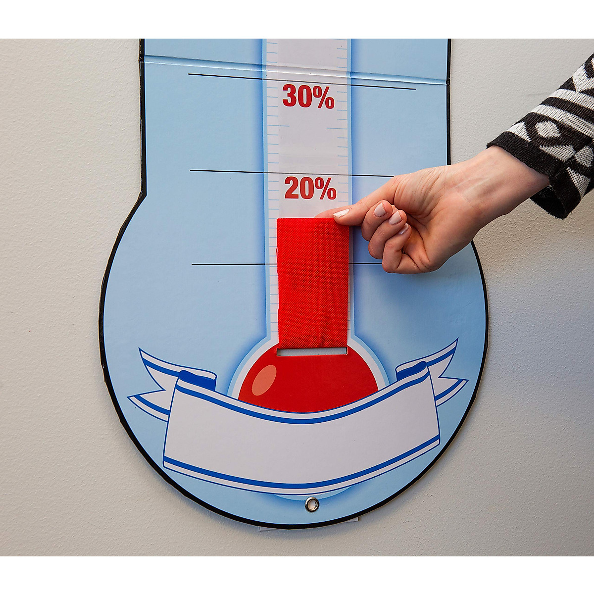 BigMouth Inc. Goal Chart, Goal Setting Thermometer for Classroom & Office Decor, 48” x 11”