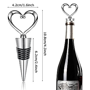 3PCS Wine Stopper Reusable Wine Stoppers Heart Shape Wine Beverage Bottle Stopper Bottle Cover Wine Outlet Cap for Wine Champagne Beer Collection
