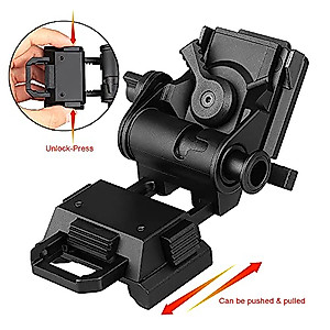 E.T Dragon Night Vision Goggles NVG Mount for L4G24 Metal Helmet Mount PVS15/18 Black