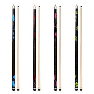 GARSEN 4 Pieces Pool Stick Cue Stick 58 inch 18 oz 19 oz 20 oz 21 oz Billiard House Bar Pool Cue