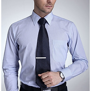 Fashion Tie Clip for Men - 4 Pieces of Silver Tone Tie Bar Set by AnotherKiss