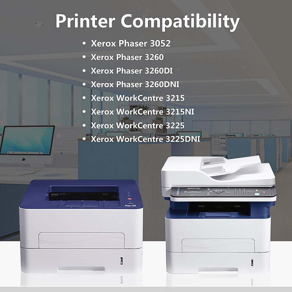 1 Pack 106R02777 Black Toner Cartridge Replacement for Xerox Phaser 3052 3260 3260DI 3260DNI WorkCentre 3215 3215NI 3225 3225DNI Printer,Sold by TopInk