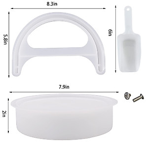 DTOHO Large Ice Bucket Baskets Silicone Resin Mold,Beer Barrel Epoxy Resin Molds for Food Fruit Candy Flower and Wine Beer Bottles Storage With Ice Shovel,for DIY Arts Making