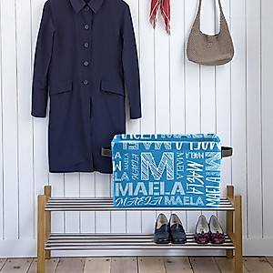 ZAACUSTOM Foldable Personalized Toy Box for Boys Girls with Name Waterproof Kids Custom Storage Bin Baskets Cube Boxes Organizer with Handles for Organizing Shelf Closet, 1 Pack