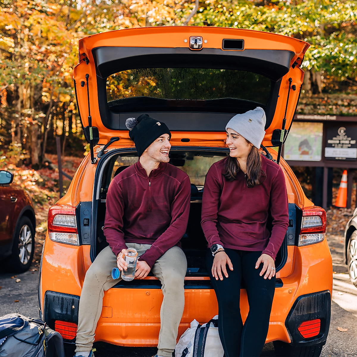 Minus33-100% Merino Wool - Isolation Men’s Midweight Quarter Zip - Warm Pullover - Outdoor Recreation Sweater - No Itch Renewable Fabric - Burgundy - Medium