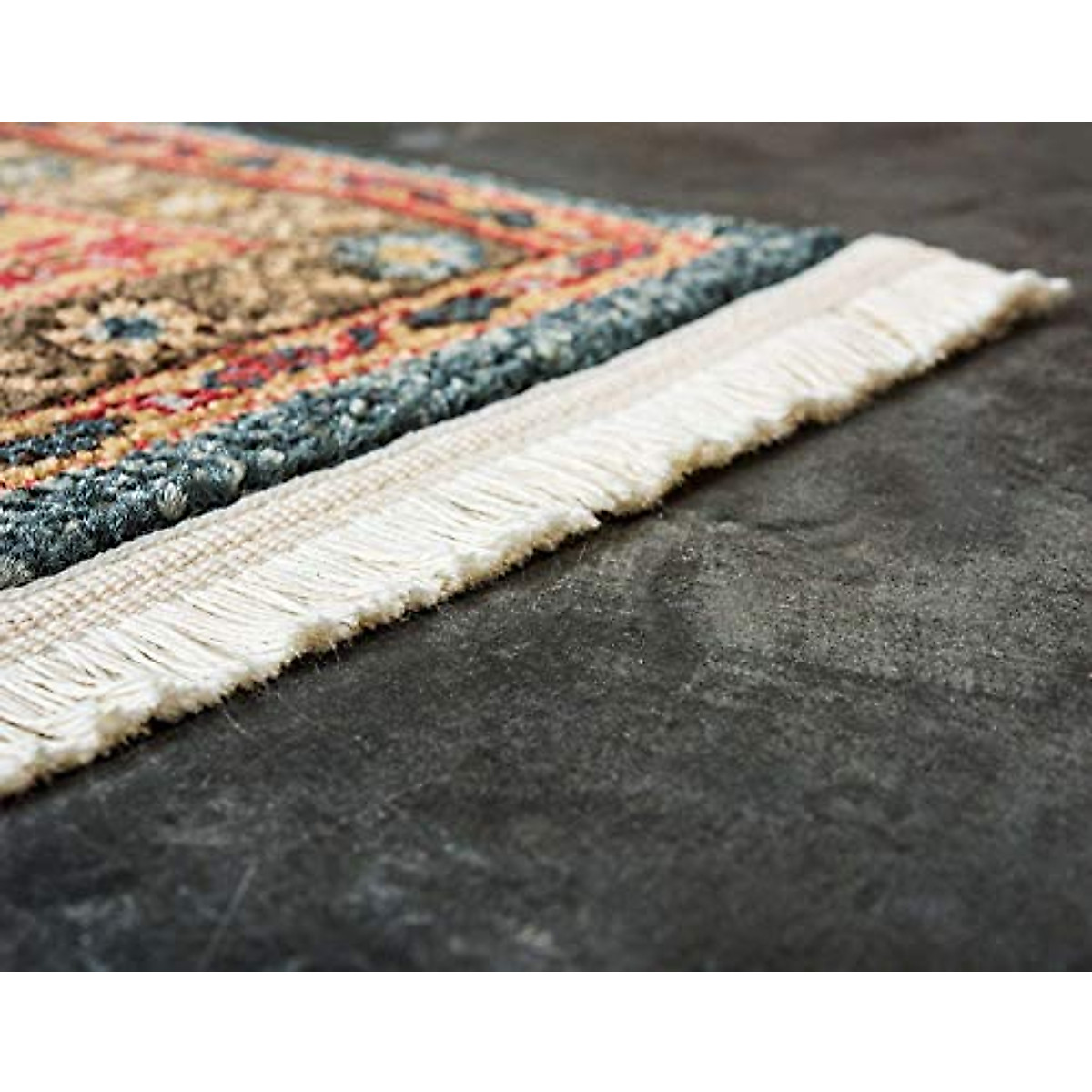Unique Loom Edinburgh Collection Area Rug - Monroe (9' x 12' 2" Rectangle Blue/Brown)